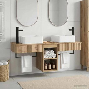 Sada koupelnového nábytku 3 ks Dub artisan Kompozitní dřevo 3405606