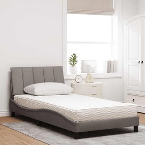 Postel s matrací Hanko taupe 100 x 200 cm textil 3310514