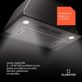 Klarstein Paolo 52, vestavná digestoř, 52 cm, 439 m³/h, LED Touch, A++