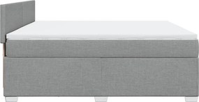 Box spring postel s matrací světle šedá 180 x 200 cm textil 3285960