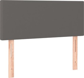Box spring postel s matrací šedá 120x190 cm umělá kůže 3269811