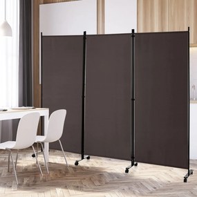 Costway 180 cm vysoká dělicí příčka na kolečkách skládací zástěna se 3 volně