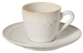 Casafina CASAFINA Šálek na kávu s podšálkem, 0,1L, TAORMINA, bílá