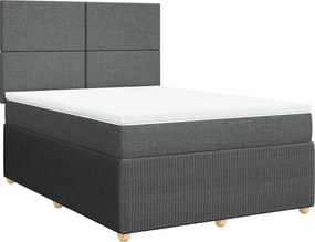 Box spring postel s matrací tmavě šedá 160x200 cm textil 3292101