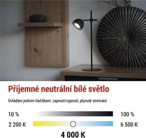 Nabíjecí stolní LED lampa Sophie černá