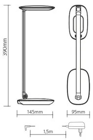 Stolní lampička LED Panlux MOANA růžová PN15300013