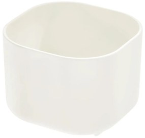 Bílý úložný box iDesign Eco Bin, 9,14 x 9,14 cm