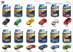 TEAMSTERZ Auto Street Machine / Kov / 6-7 cm / 18 druhů