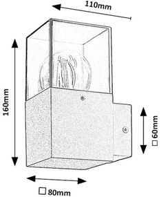 Rabalux 77080 - Venkovní nástěnné svítidlo LOANDA 1xE27/60W/230V IP54 černá