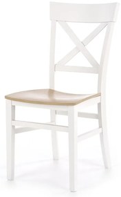 ImportWorld Jídelní židle RUTTI, bíla, medový dub