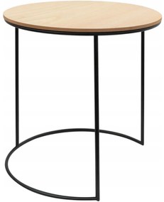Tutumi Drátěný konferenční stolek, 3 ks, kov, dub sonoma