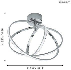 Eglo 96306 - LED Stropní svítidlo SELVINA 3xLED/12W+14W+9W/230V