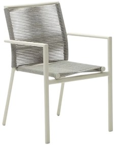 OnaDnes -20% Světle šedá kovová zahradní židle Kave Home Culip