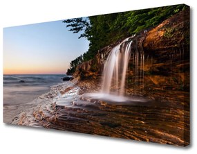 Obraz na plátně Vodopád Krajina 125x50 cm