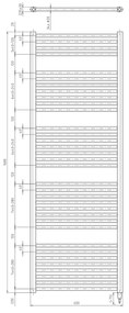 Aqualine, DIRECT-E elektrické topné těleso, rovné, 600x1680 mm, 800 W, černá, ILE66TB