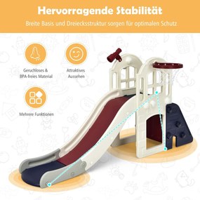 Costway Dětská skluzavka Dětské hřiště na zahradu Dětská skluzavka s žebříkem