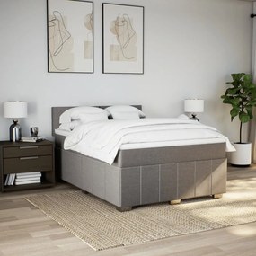 Box spring postel s matrací taupe 140x190 cm textil 3287060