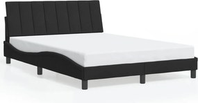Rám postele s LED osvětlením bez matrace Hanko černý 140 x 190 cm samet 3213777