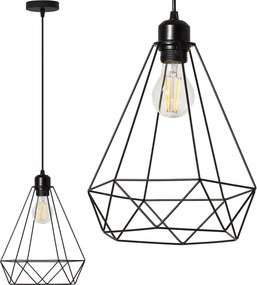 Toolight - Stropní lampa Reno 1xE27 180986, černá, OSW-00011