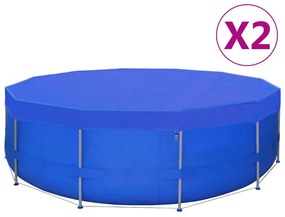 Krycí plachty na bazén 2 ks PE kulaté 460 cm 90 g/m² 3082801