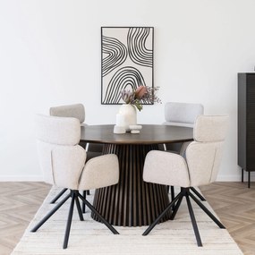 House Nordic Jídelní stůl OSAKA ø140 cm tmavě hnědý