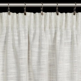 Záclona 140x270 Rosi béžová stříbrná připravená na pásku Eurofirany