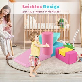 Costway 6 PCS. Pěnové stavebnice, obří stavebnice na běhání a lezení, tmavě