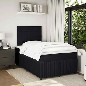 Box spring postel s matrací černá 120 x 190 cm samet 3294588