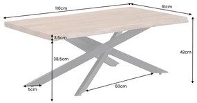 Massive home | Konferenční stolek MAMMUT SPIDER 110 CM masiv akácie