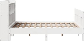 Postel bez matrace bílá 150 x 200 cm masivní borovice 3323258