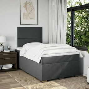 Box spring postel s matrací tmavě šedá 120x200 cm textil 3292749
