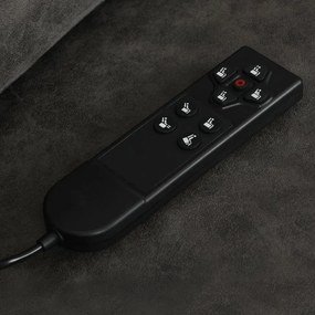 TV křeslo OLIVER s elektrickým polohováním — 4 motory, látka, černá, nosnost 150 kg