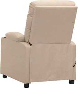 Elektrické polohovací křeslo krémové textil 3098848