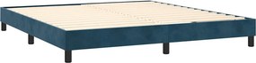 Box spring postel s matrací a LED tmavě modrá 160x200 cm samet 3134535
