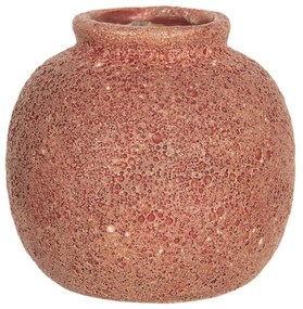 Cihlově zabarvená váza Root – 8x8 cm