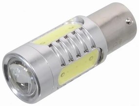 Led autožárovka 4 SMD LED 12V Ba15S s rezistorem CAN-BUS ready bílá