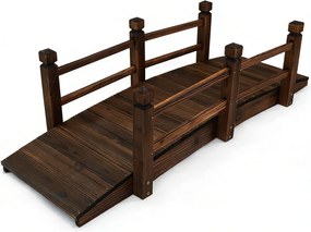 Dekorační zahradní mostek BestBerg BBGD-4001 / 150 x 55 x 42,5 cm / hnědá