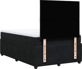 Box spring postel s matrací černá 120 x 190 cm samet 3292288