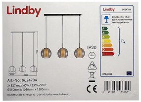 Lindby - Lustr na lanku YELA 3xE27/60W/230V