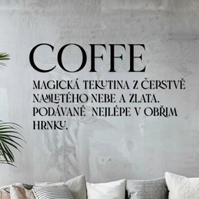 dřevo života Dřevěný nápis COFFE magická substance Barevný vzor: Černá, Velikost textu: 80x46