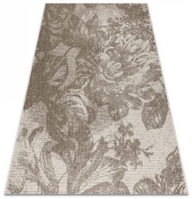 Dywany Luszczow Kusový koberec SIZAL FLOORLUX 20491 KVĚTINY šampaňské / taupe Rozměr koberce: 120 x 170 cm