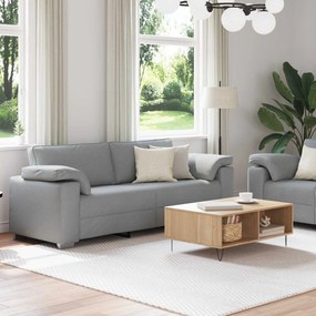 Pohovka 2 ks Světle šedá textil 3324740