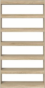 Knihovna 6 úrovní 100 x 30 x 198 cm Kompozitní dřevo Sonoma dub 3333926