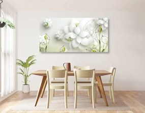 Obraz abstraktní květiny - 120x60 cm