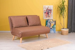 Designová rozkládací pohovka Felicitas 120 cm hnědá