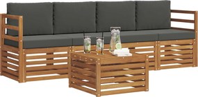 Venkovní pohovková souprava 5 ks Přirozená a Anthracitová 3374312