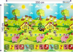 Casmatino dětská skládací podložka 2000x1400x10 mm Abc animals