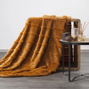 FLANELOVÁ DEKA NINA 200X220 CM MEDOVÁ