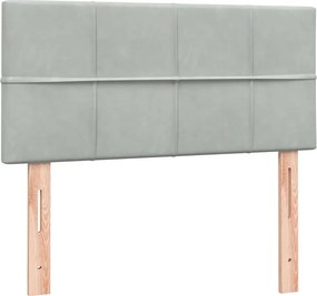 Box Spring Postel s matrací Světle šedá 90x220 cm Samet 3318141