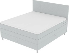 Čalouněná postel boxspring CARINA 140x200 cm světle šedá Matrace: Matrace Bonell pružinová